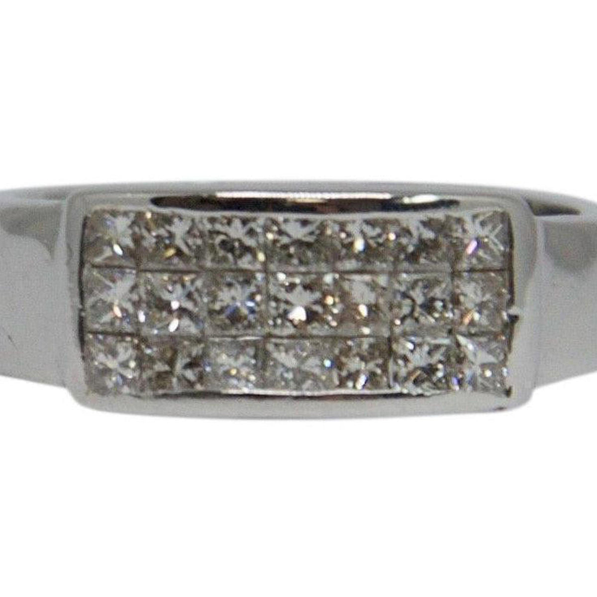 Three Row Invisible Set Diamond Band – OLIVER'S