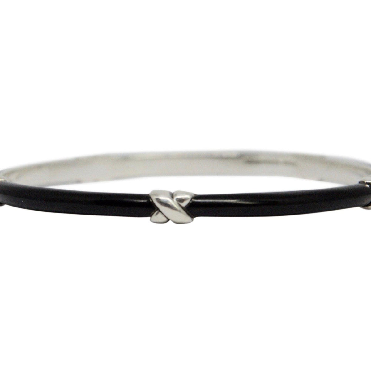 Tiffany & Co. Black Enamel X Bangle Bracelet – Oliver Jewellery