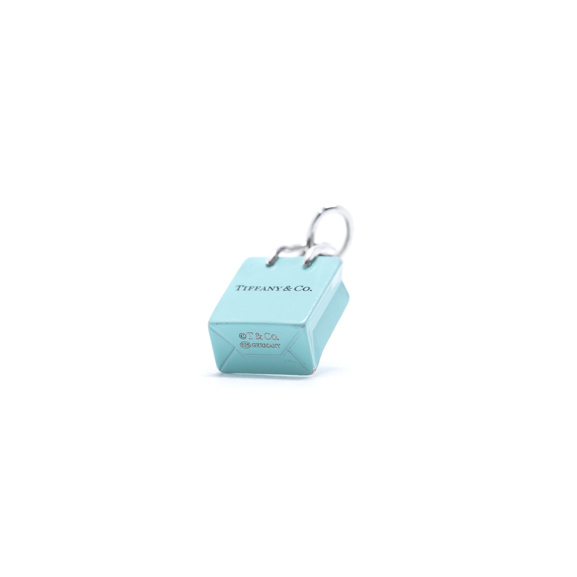 Tiffany & Co. Blue Enamel Shopping Bag Charm – OLIVER'S