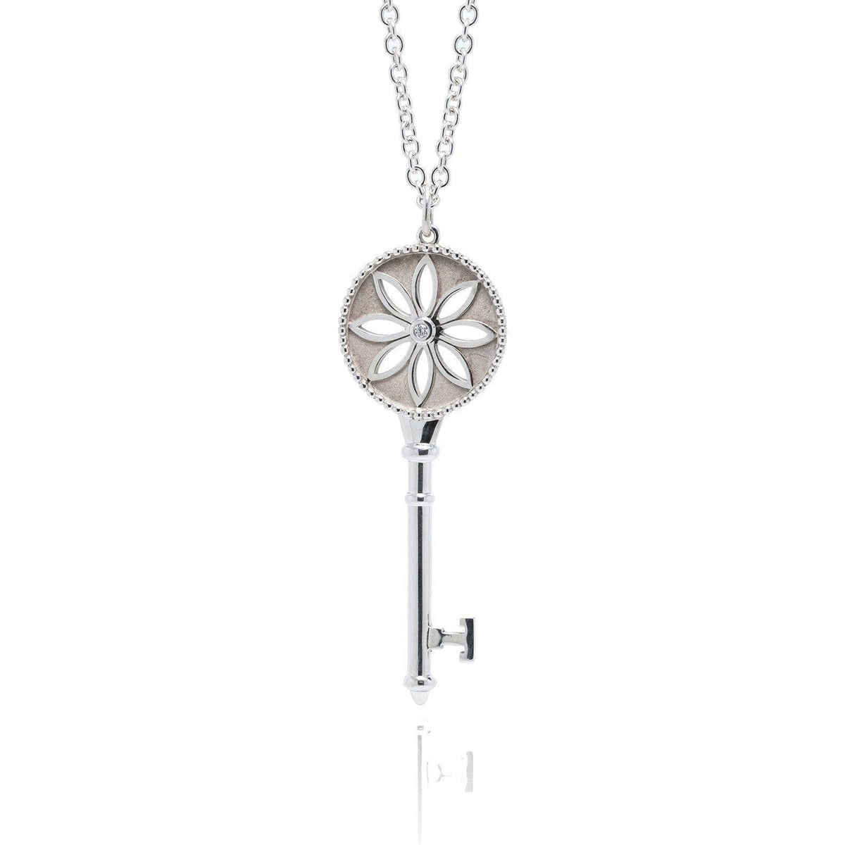 Tiffany & Co. Daisy Key Pendant Necklace with Diamond – Oliver Jewellery