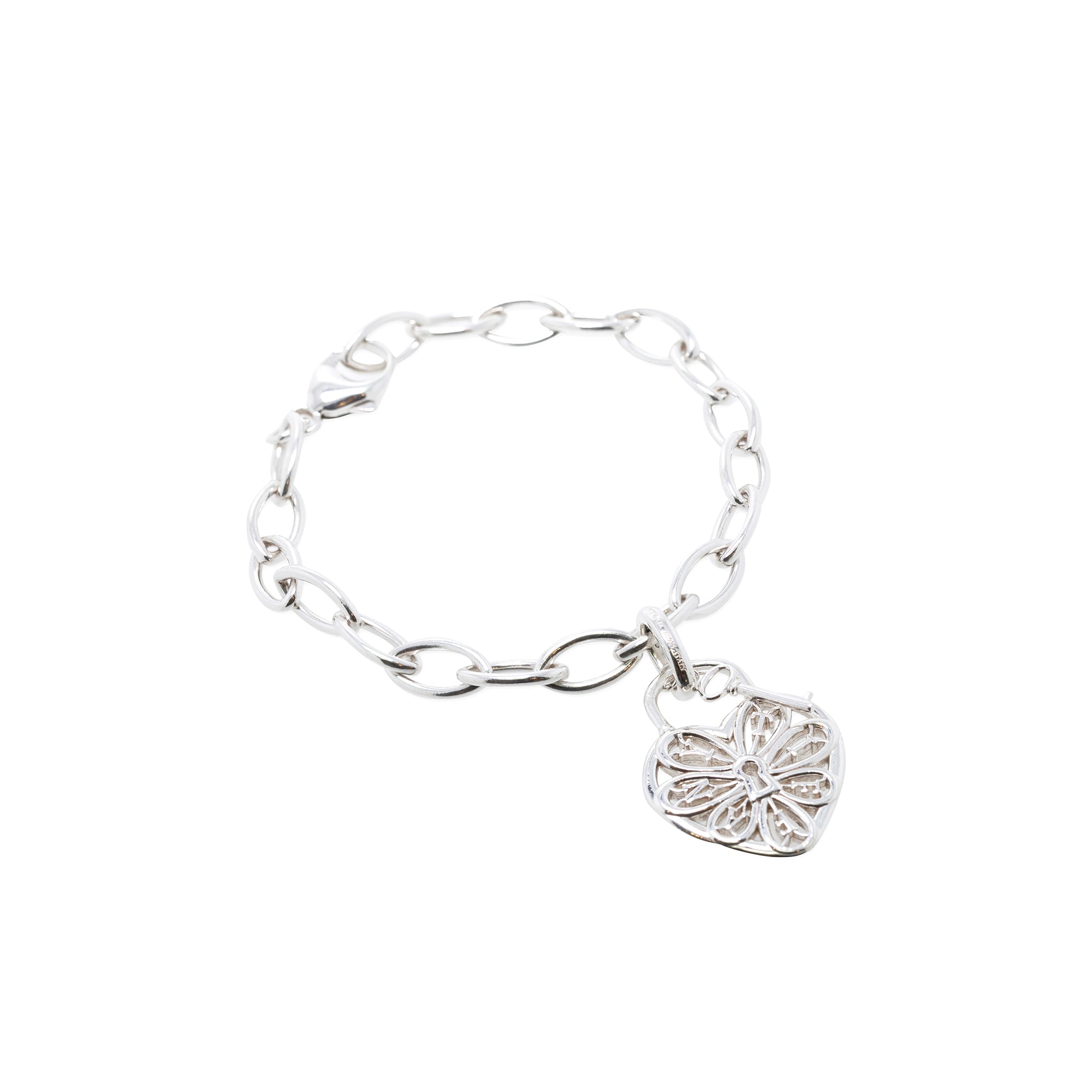 Tiffany & Co. Filigree Heart Lock and Key Charm Bracelet – OLIVER'S