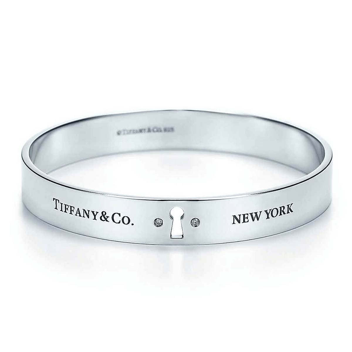 Tiffany & Co. Locks Narrow Diamond Bangle Bracelet – Oliver Jewellery