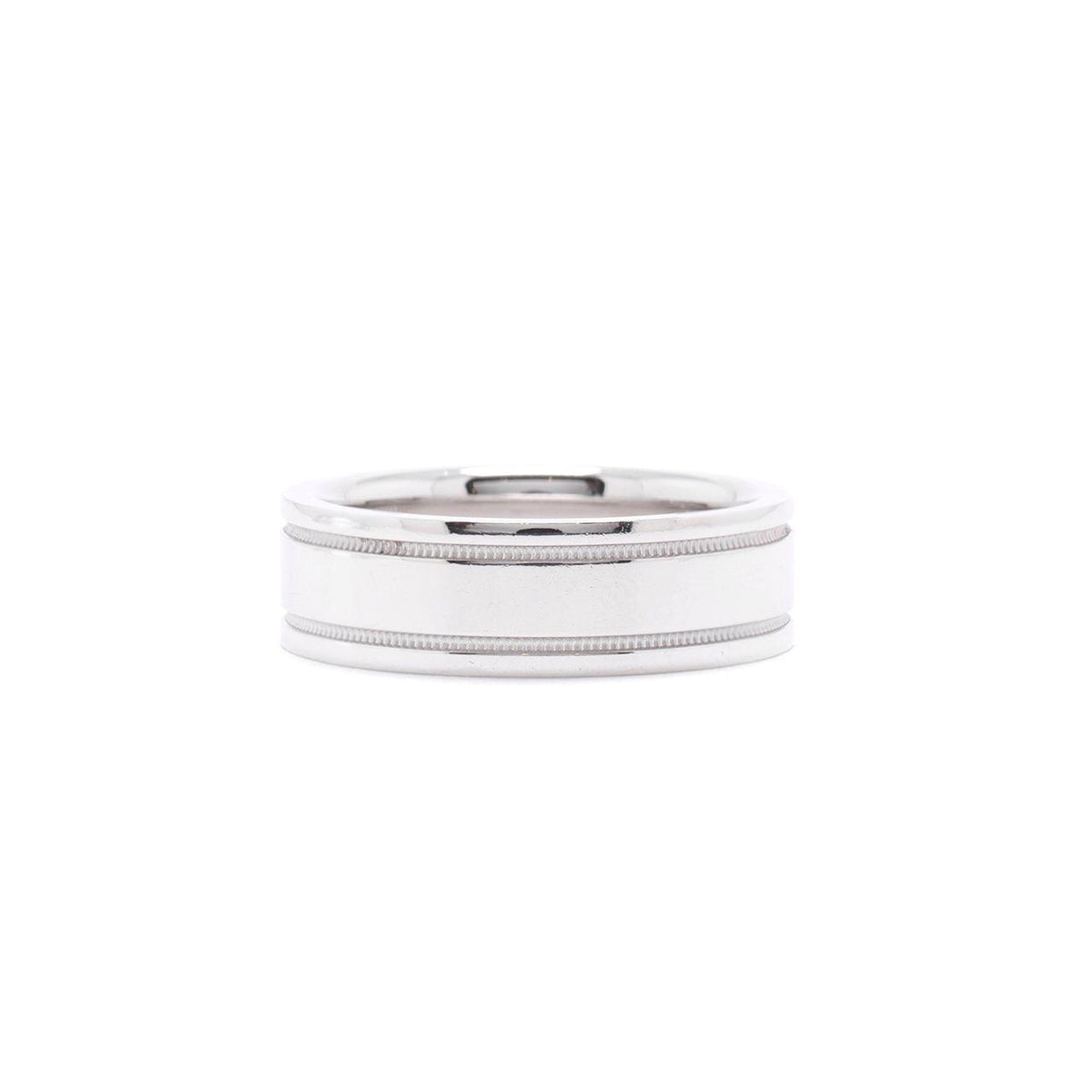 Tiffany & Co. Platinum Essential Double Milgrain Wedding Band Ring ...