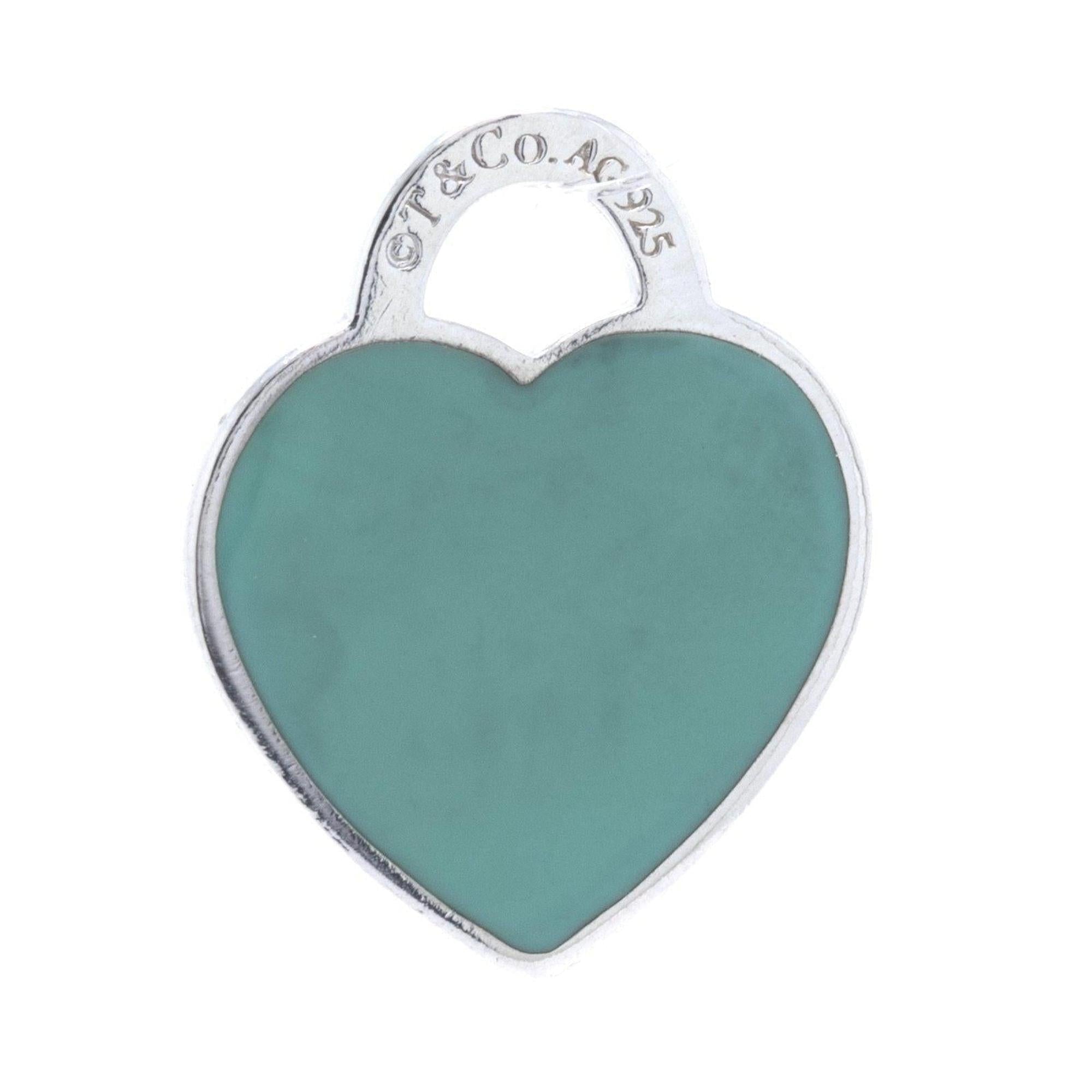 Tiffany & Co. Return to Tiffany Small Heart Tag Charm with Blue Enamel ...