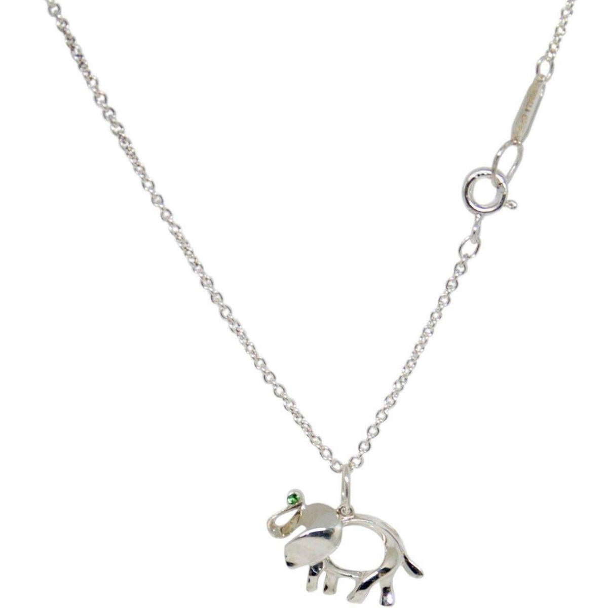 Tiffany & Co. Tsavorite Elephant Charm Necklace – OLIVER'S