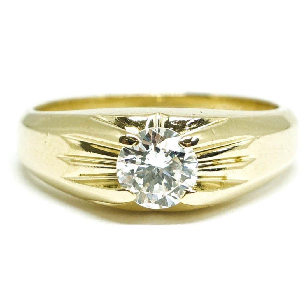 Gent's Diamond Solitaire Ring – OLIVER'S